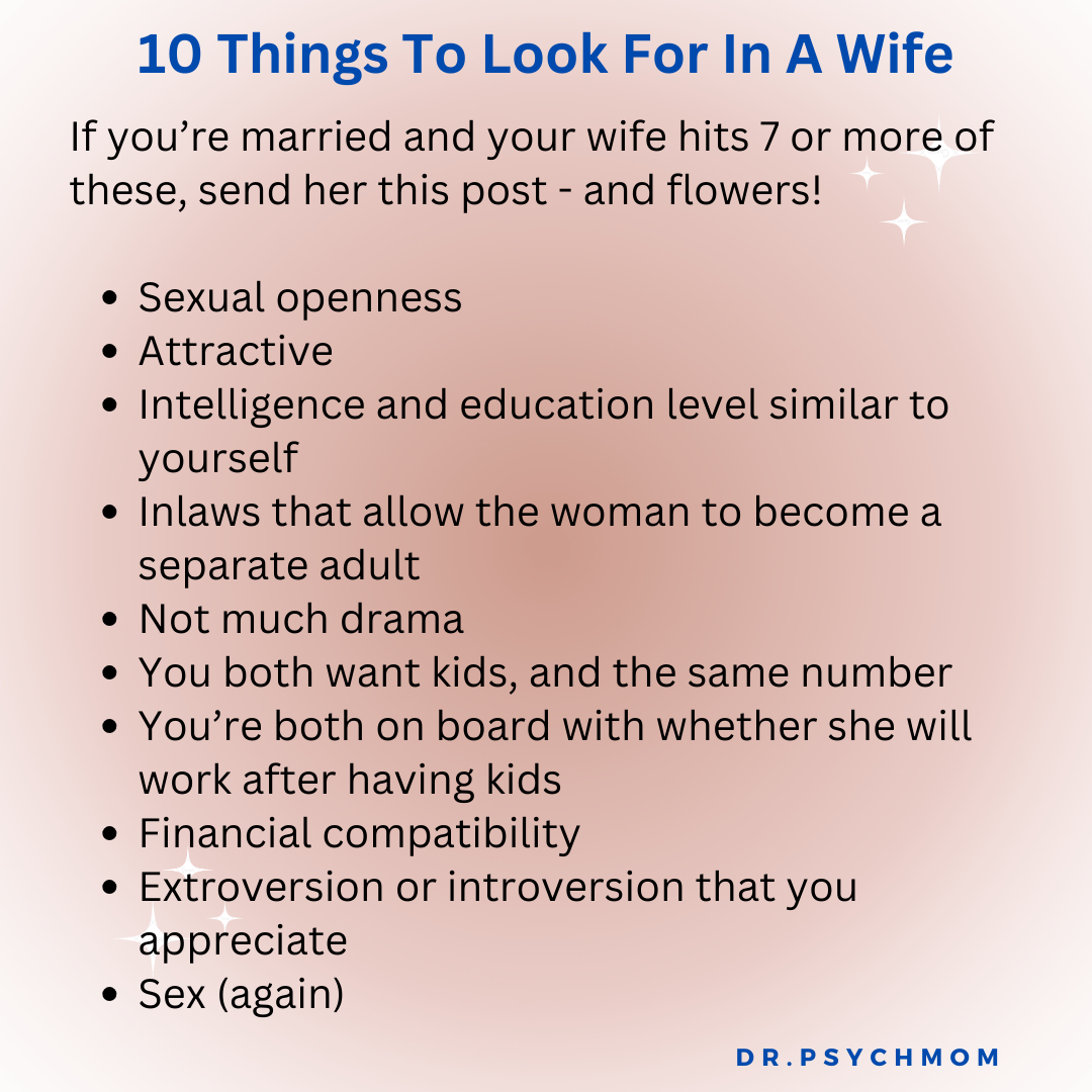10 Things To Look For In A Wife. Listen to a podcast of this here! | by ...