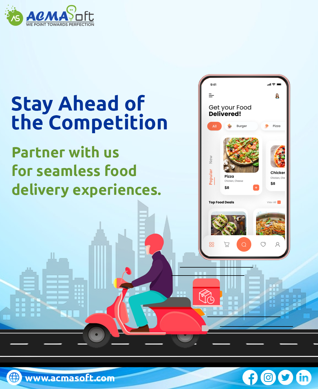 Food Delivery App Development for your Business - AcmaSoft Technologies - Medium