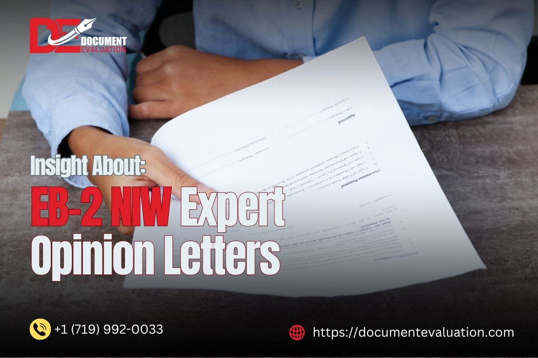 8 Key Insights About EB-2 NIW Expert Opinion Letters | by Document ...