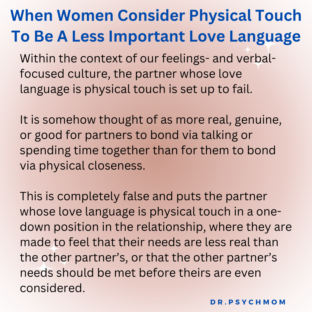When Women Consider Physical Touch To Be A Less Real or Important Love ...