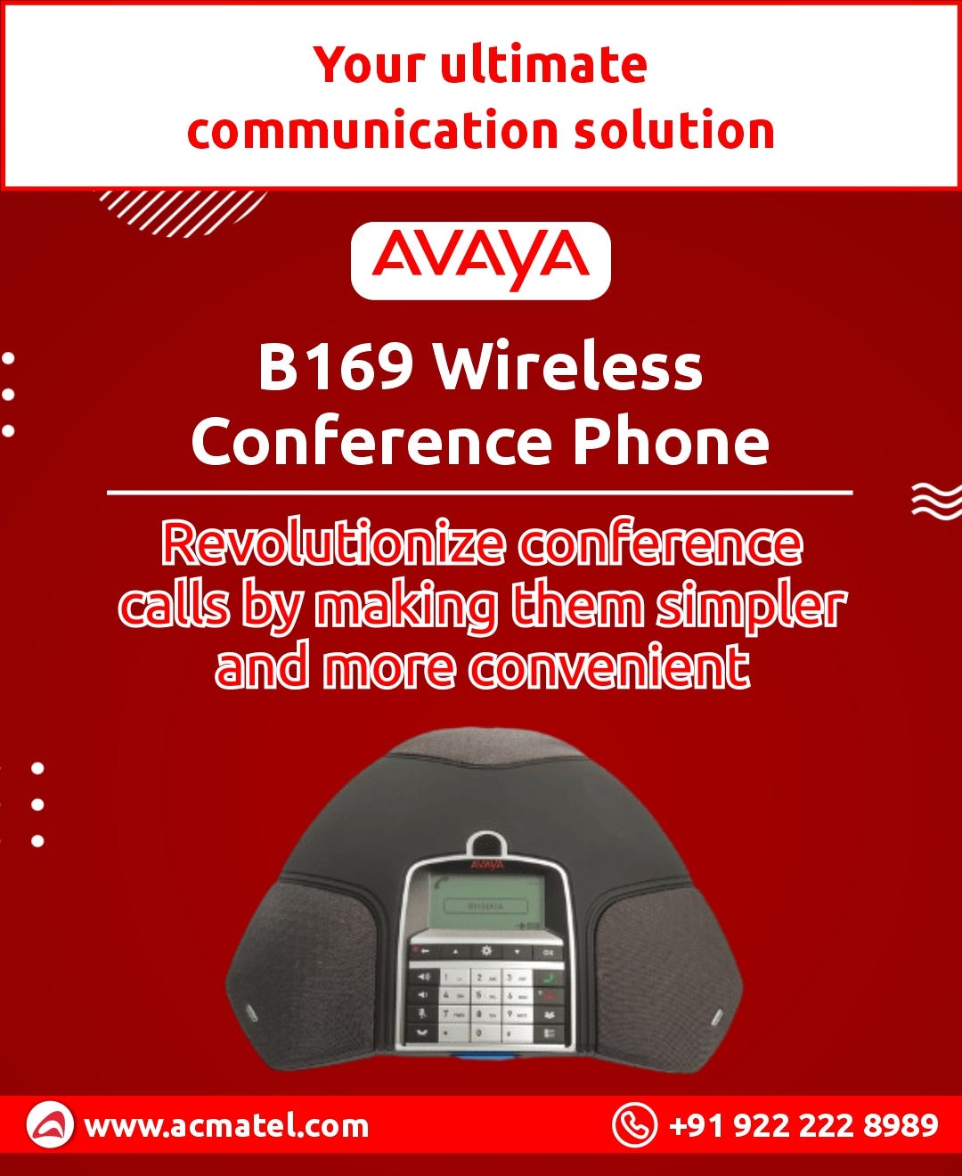 Avaya B169 Wireless Conference Phone | by AcmaTel Communications Pvt ...
