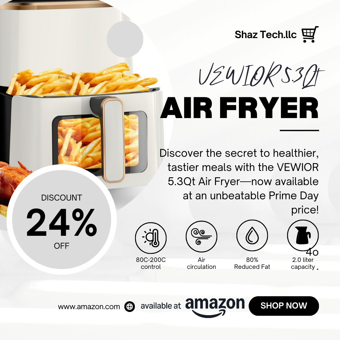 Unlock Healthy, Delicious Cooking: Grab the VEWIOR 5.3Qt Air Fryer at a ...