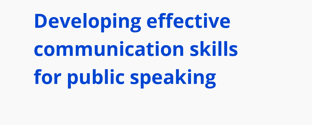 Developing effective communication skills for public speaking | by Dale ...