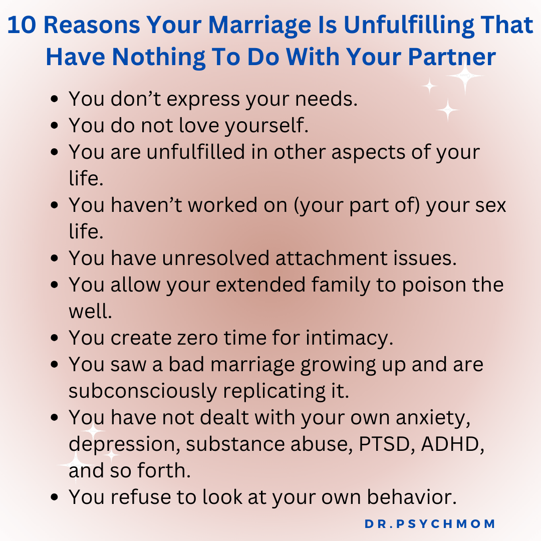 10 Reasons Your Marriage Is Unfulfilling That Have Nothing To Do With ...
