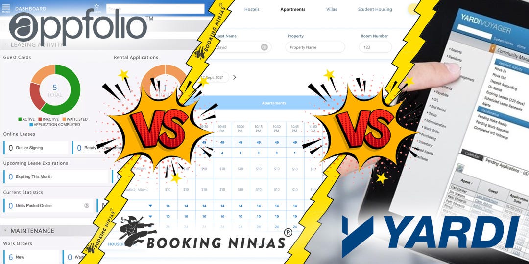 A 2025 Comparison of Yardi, AppFolio, and Booking Ninjas (Salesforce ...