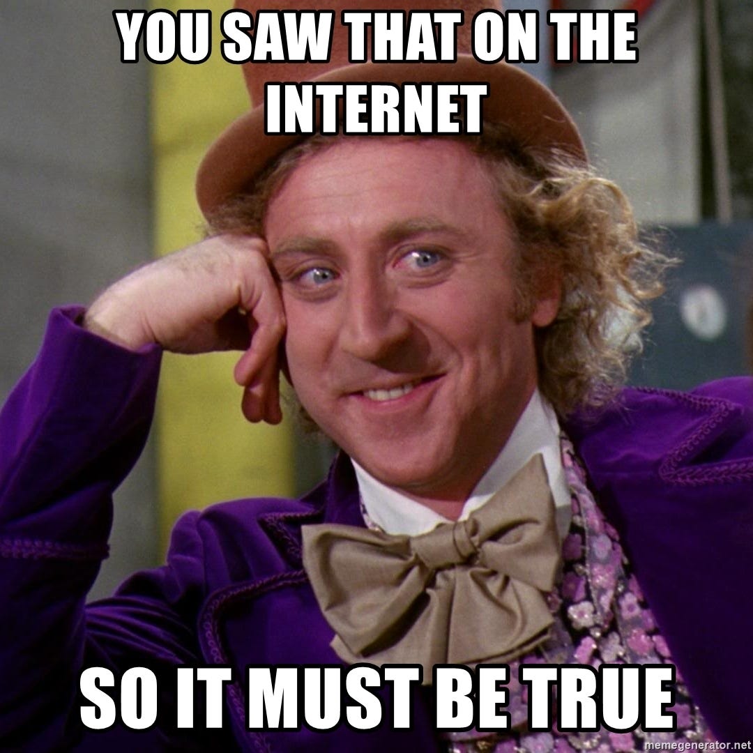 Social Media is for Idiots. I saw it on the Internet so it must be ...