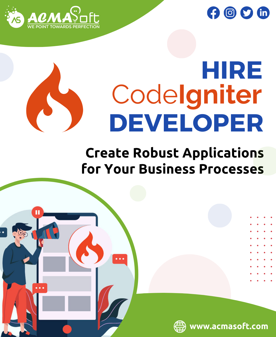 HIRE CODEIGNITER DEVELOPER - AcmaSoft Technologies - Medium