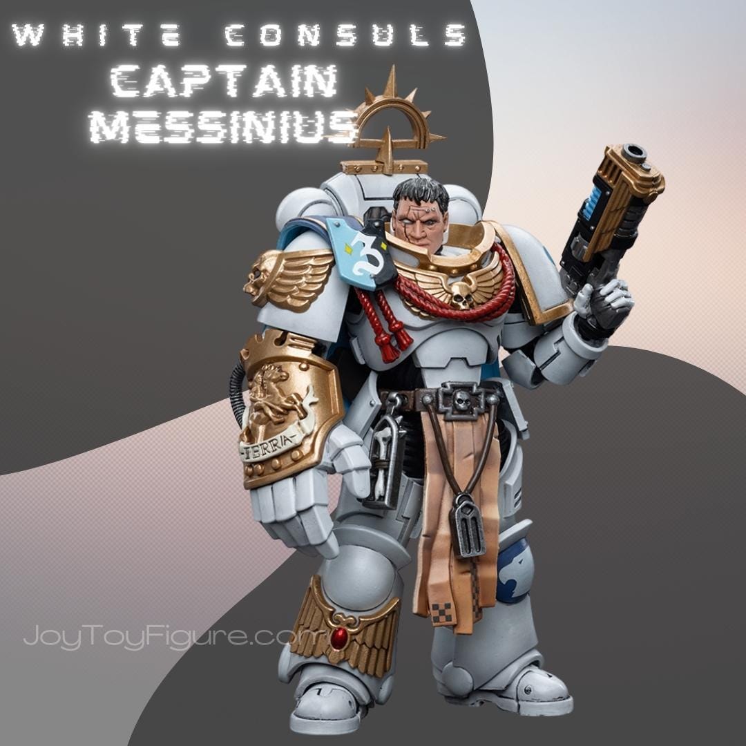 JoyToy Action Figure Warhammer 40K Space Marines White Consuls Captain ...