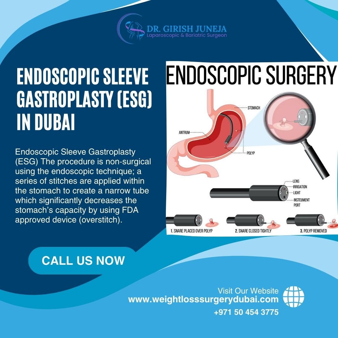 Discover Endoscopic Sleeve Gastroplasty (ESG) in Dubai — Non-Surgical ...
