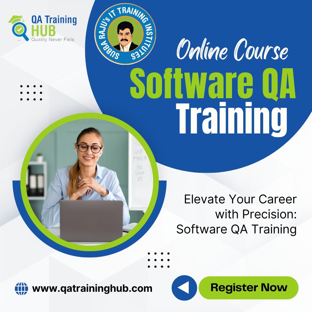 Best Trainer For QA. When it comes to choosing a QA trainer… | by Qatraininghub | Nov, 2023 | Medium