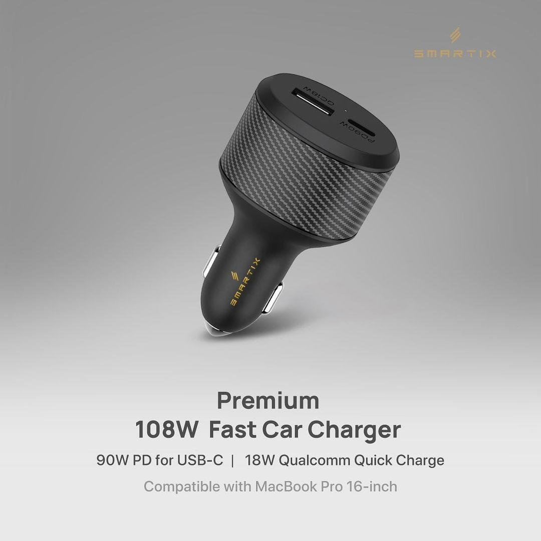 Premium 108w Fast Car Charger - Smartixtech - Medium