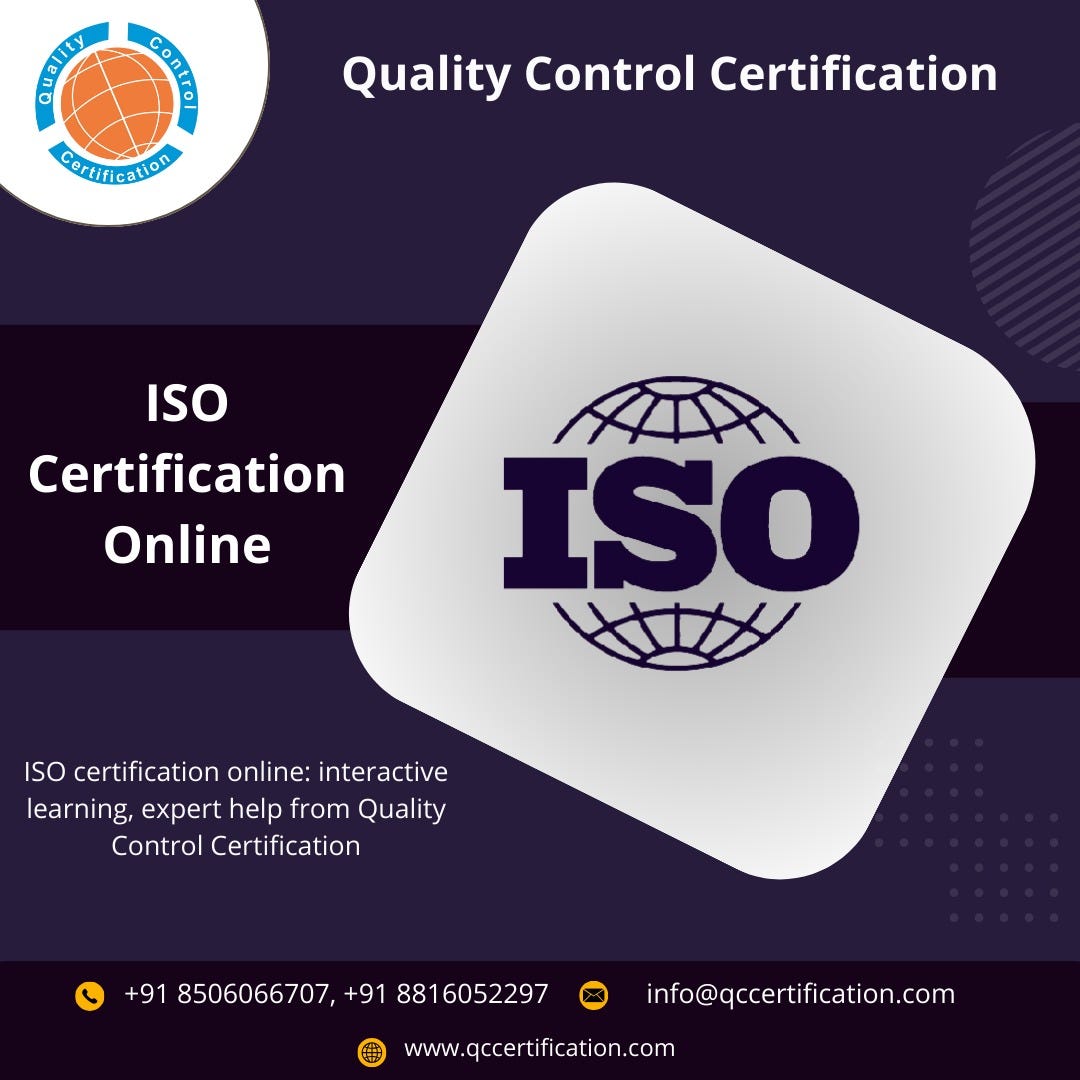 ISO Certification Online | Quality Control Certification - DHRUV CHOUDHARY - Medium