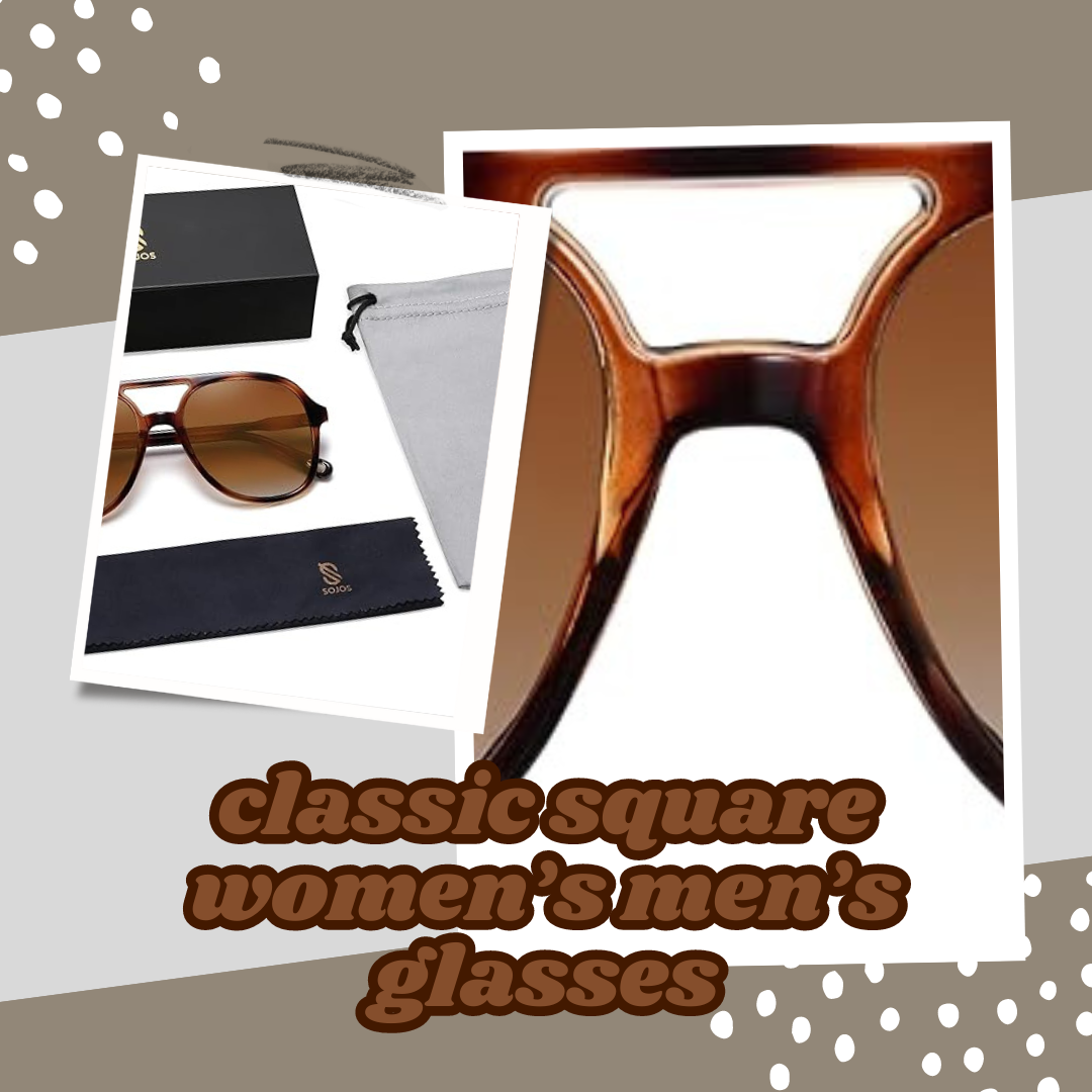 Elevate Your Eyewear Game with Square Glass SOJOS Retro Polarized ...