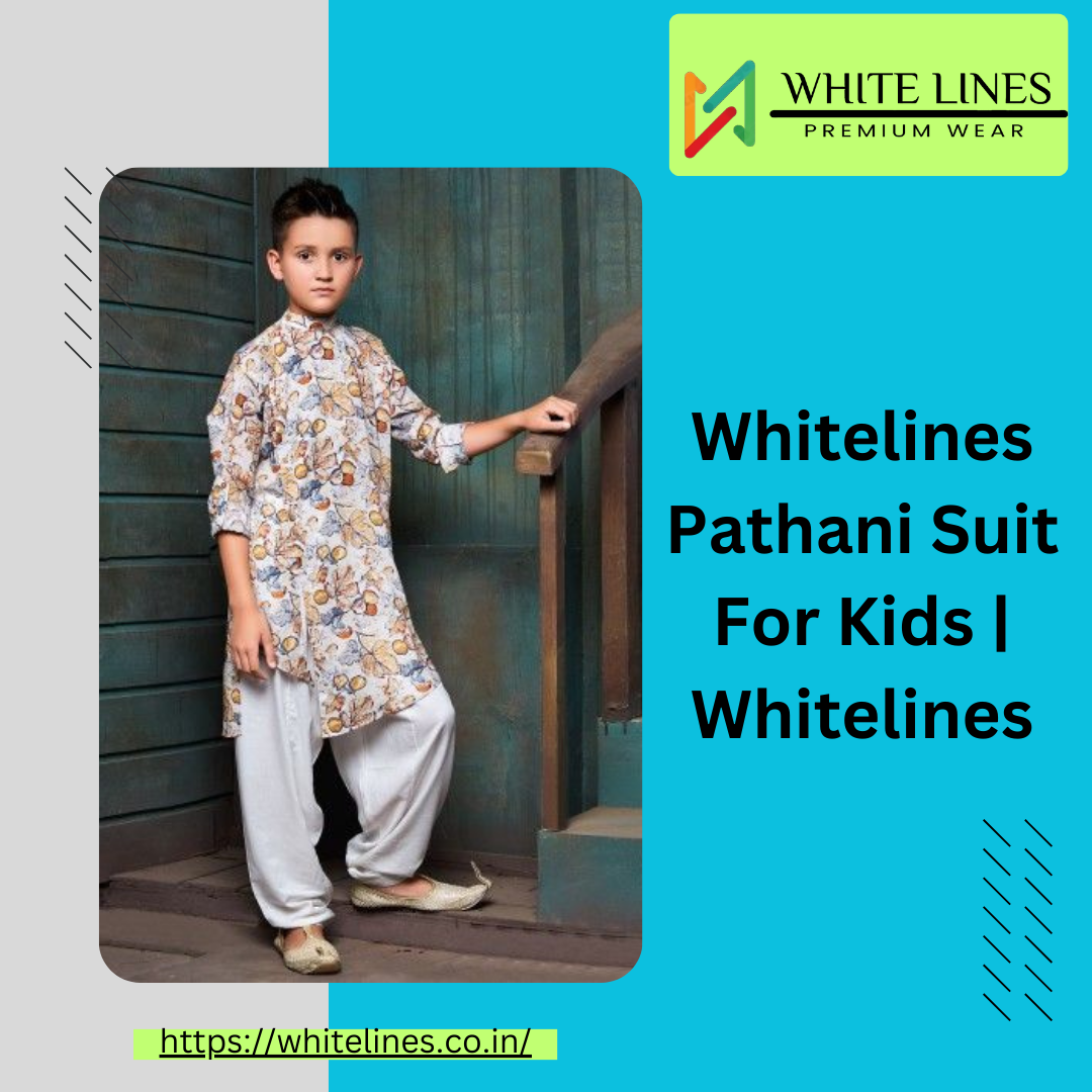 Whitelines Pathani Suit For Kids | Whitelines - Whitelines - Medium