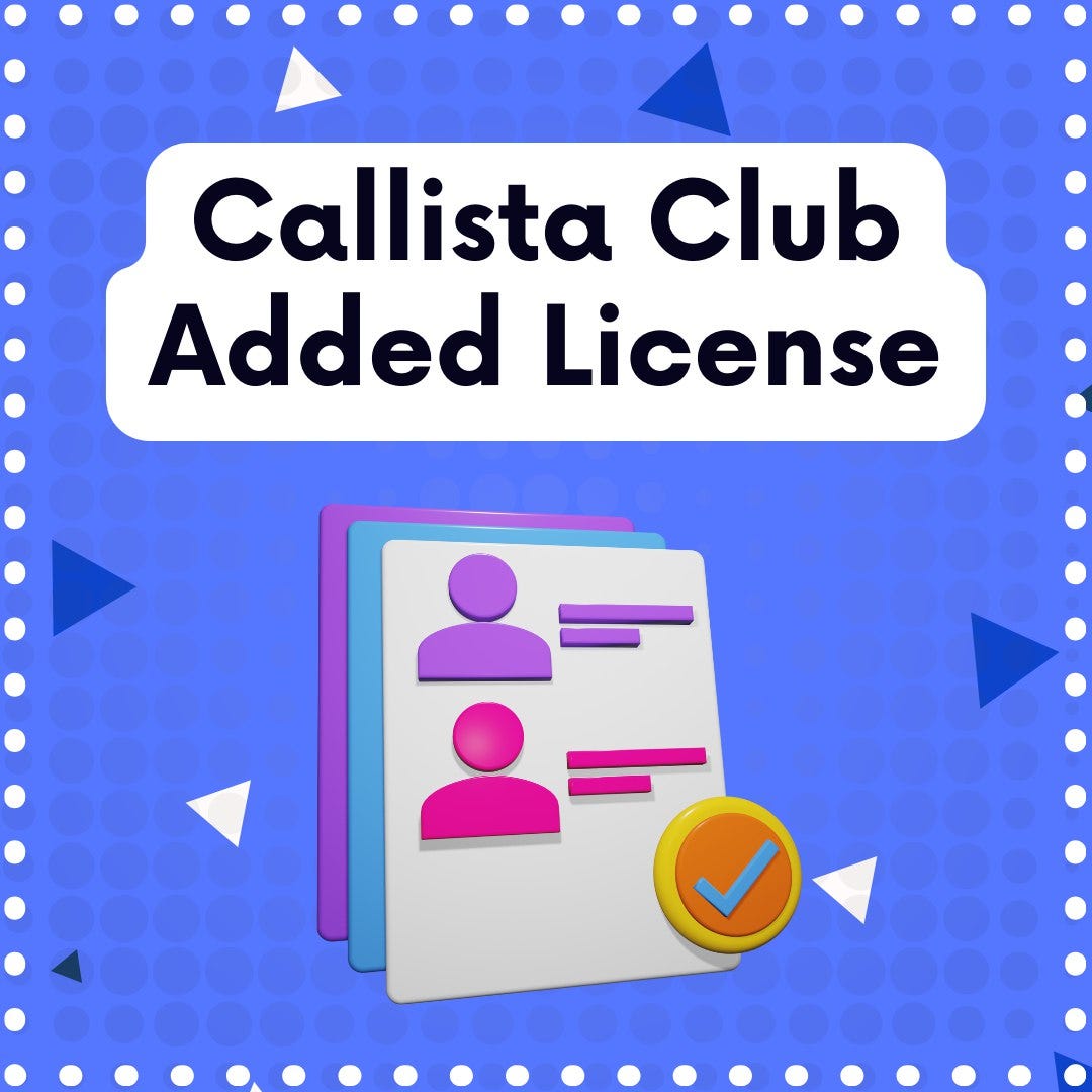 Callista Club added License. Callista Club added official license… | by ...