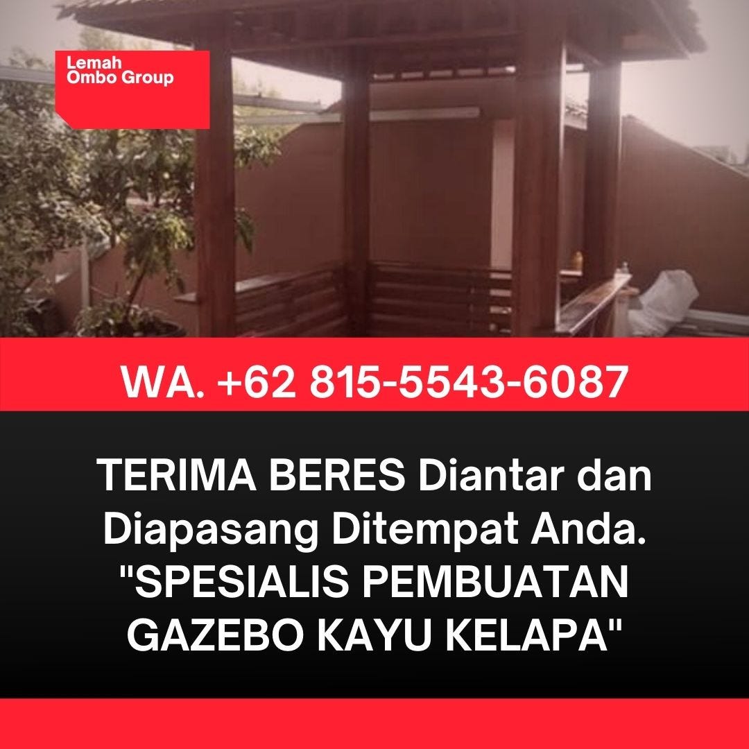 LAGI VIRAL, Wa. 081–555–436–087, Jasa Pembuatan Gazebo Kayu Glugu Minimalis Brebes | by Jual ...