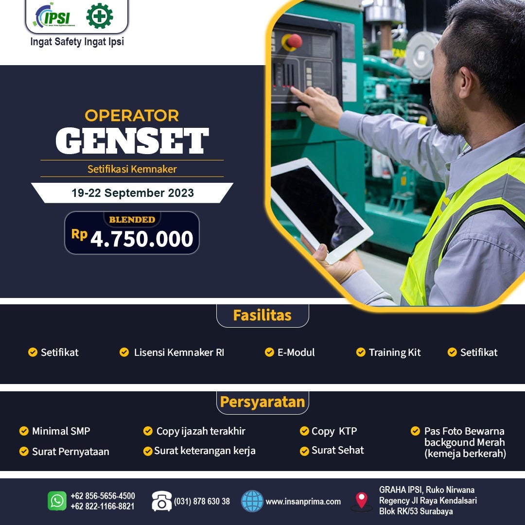 OPERATOR GENSET PALING DICARI. WA : (0856-5656-4500) (0822-1166-8821 ...