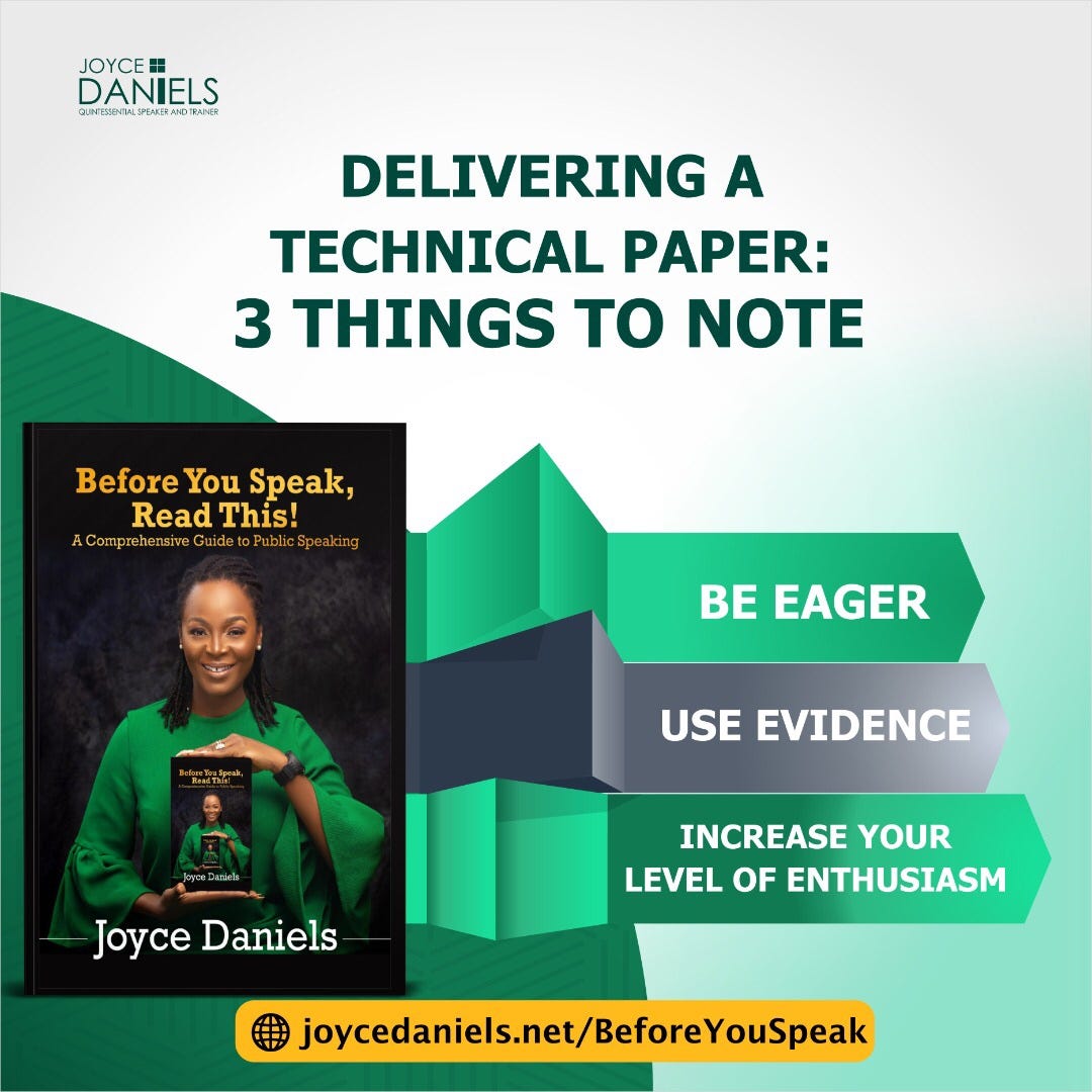 DELIVERING A TECHNICAL PAPER: 3 THINGS TO NOTE | by Joyce Daniels | Medium