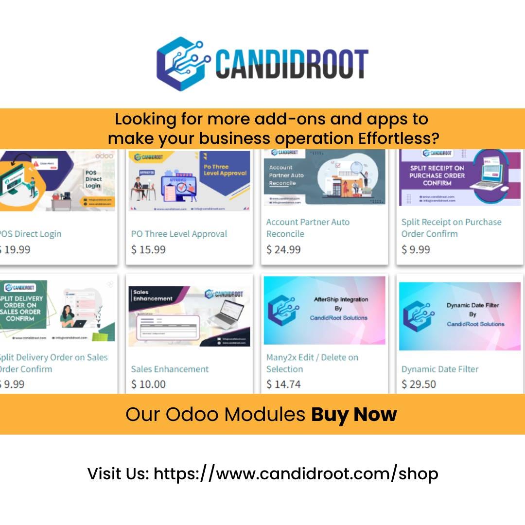 Odoo Apps Develop By Candidroot Solutions Candidroot Solutions Pvt Ltd Medium