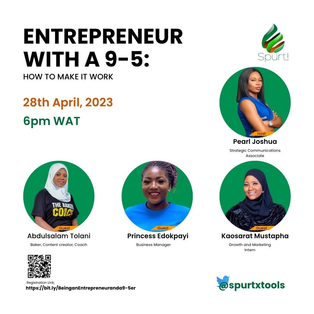 Entrepreneur with a 9–5er: How to make it work | by Spurt! | Solutions ...