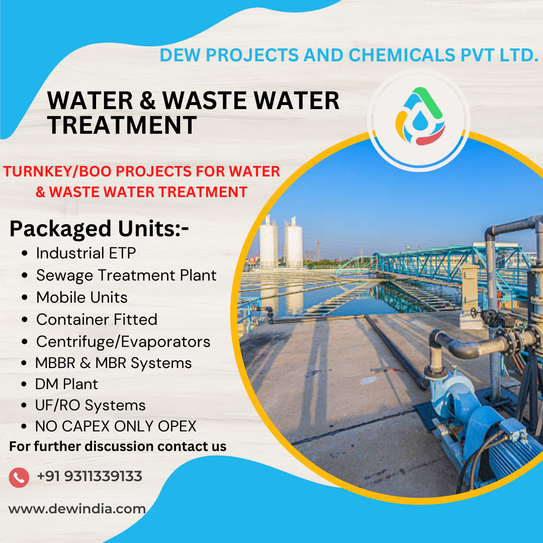 TURNKEY/BOO PROJECTS FOR WATER & WASTEWATER TREATMENT | by DEW PROJECTS AND CHEMICALS (P) LTD ...