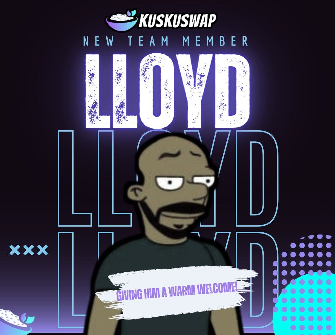 Let's Meet Our New Team Member: Lloyd We are excited to introduce Lloyd ...