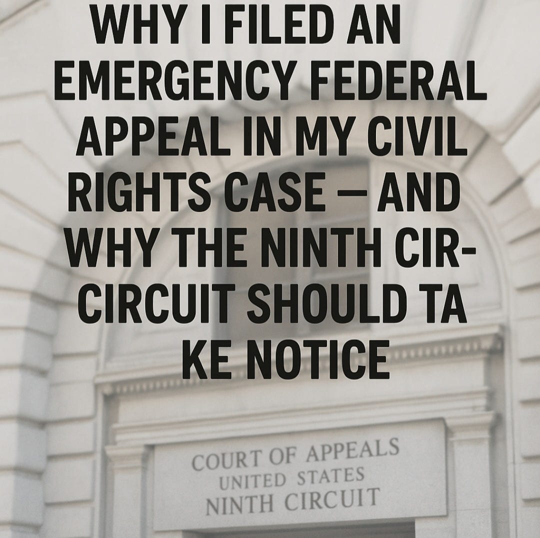 Why I Filed an Emergency Federal Appeal in My Civil Rights Case — And ...