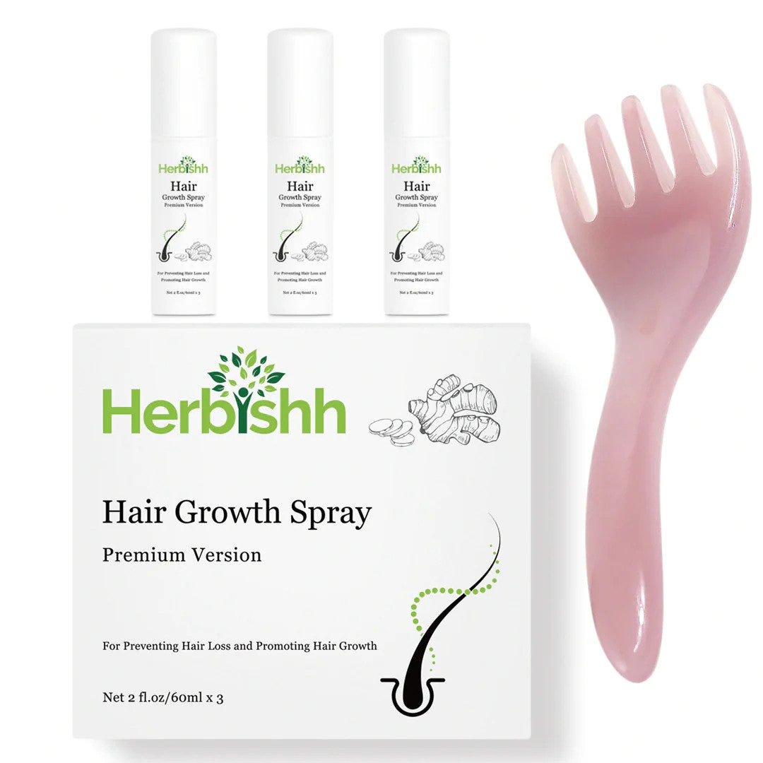 Choose Herbishh Ginger Hair Growth Spray for Stronger and Shinier Hair ...