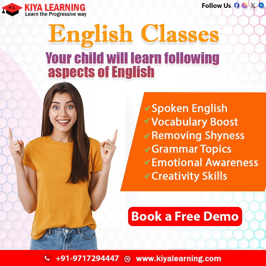 English Empowering Young Minds: Kiya Learning English Classes in ...