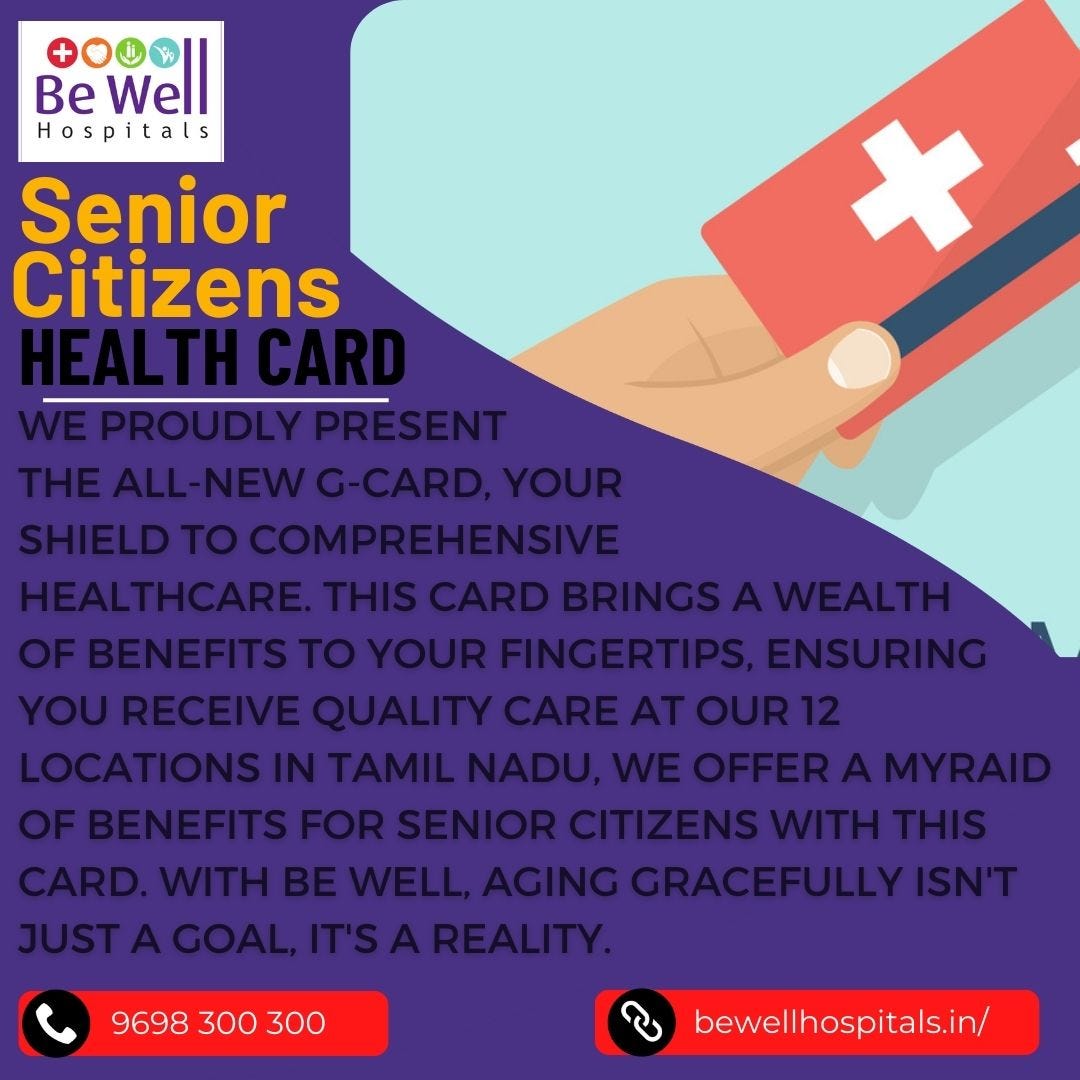 Senior Citizens Health Card - Be Well Hospitals - Medium