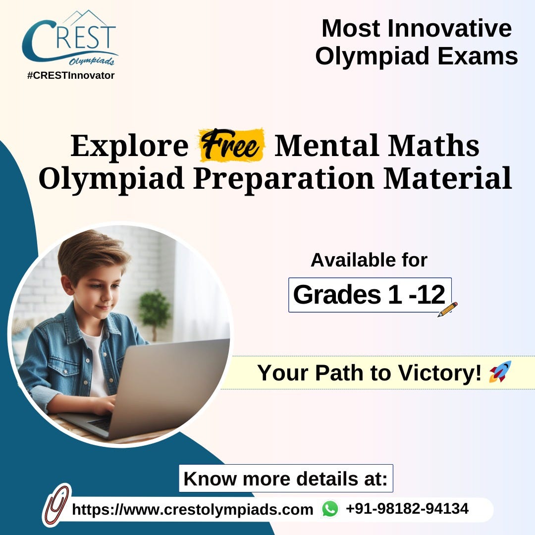 Free Preparation Material for Mental Math Olympiad | by CREST Olympiads | Medium
