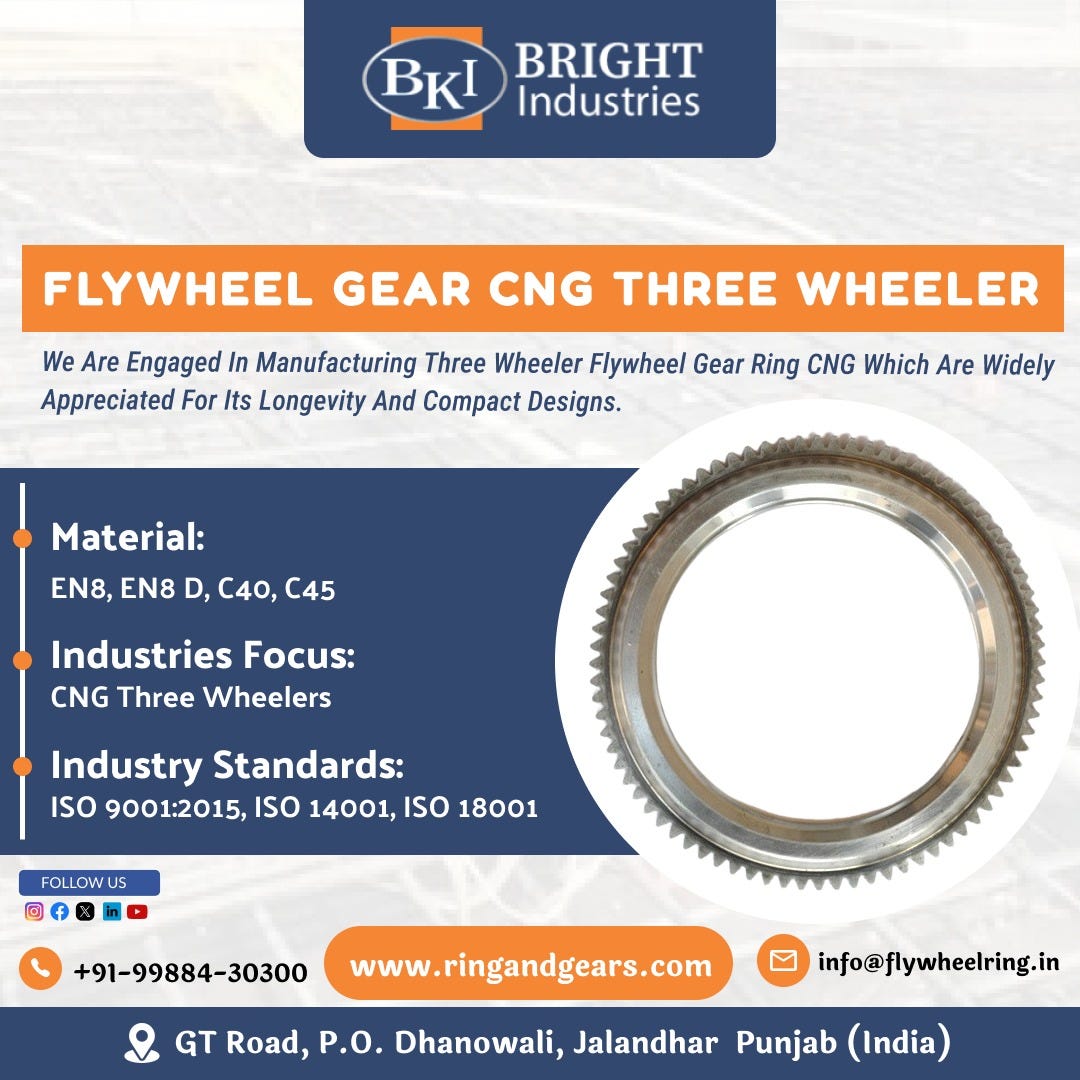 Flywheel Gear CNG Three Wheeler - Bright Industries - Medium