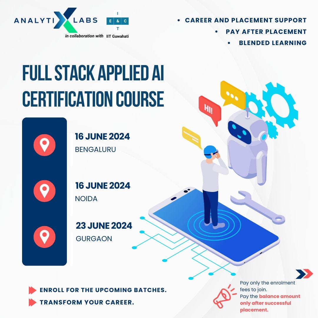 Full Stack Applied AI Certification Course - analyticscourseonline - Medium