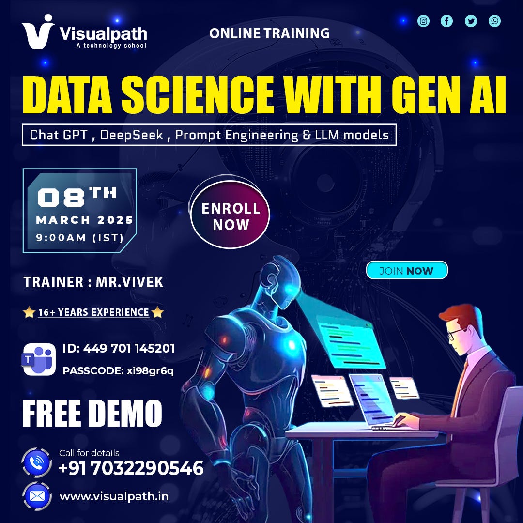 data science🚀 Unlock the Future with Online Demo For #DataScience & Generative AI - Harik ...