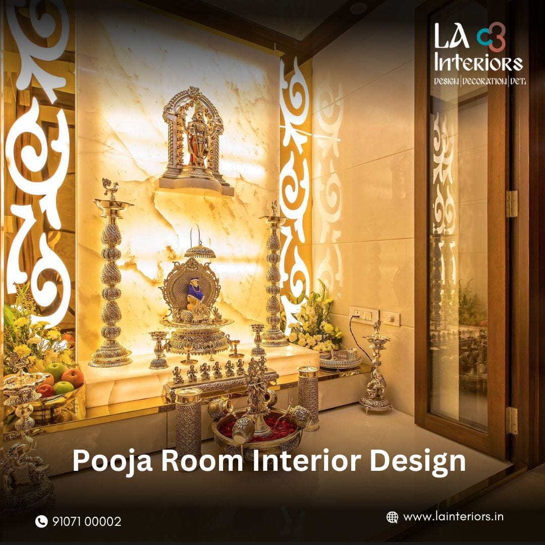 Pooja Room Interior Design - lainteriors - Medium