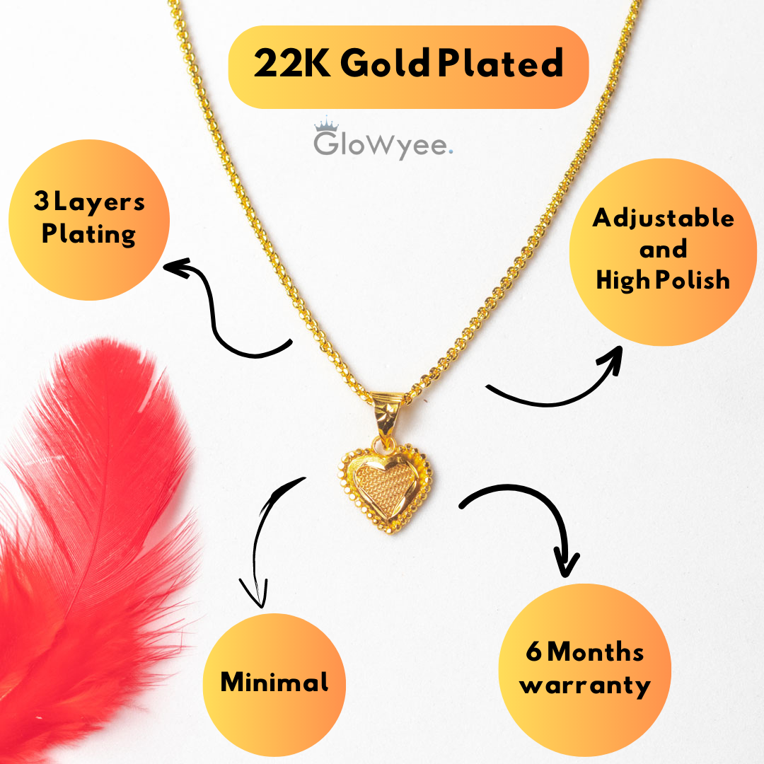 Gold Alternative Mini Love Jewelry with classic chain | 6 Months ...