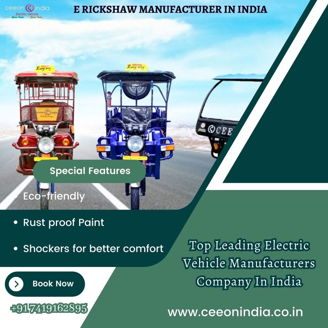 E RICKSHAW MANUFACTURER IN INDIA - Ceeon India - Medium