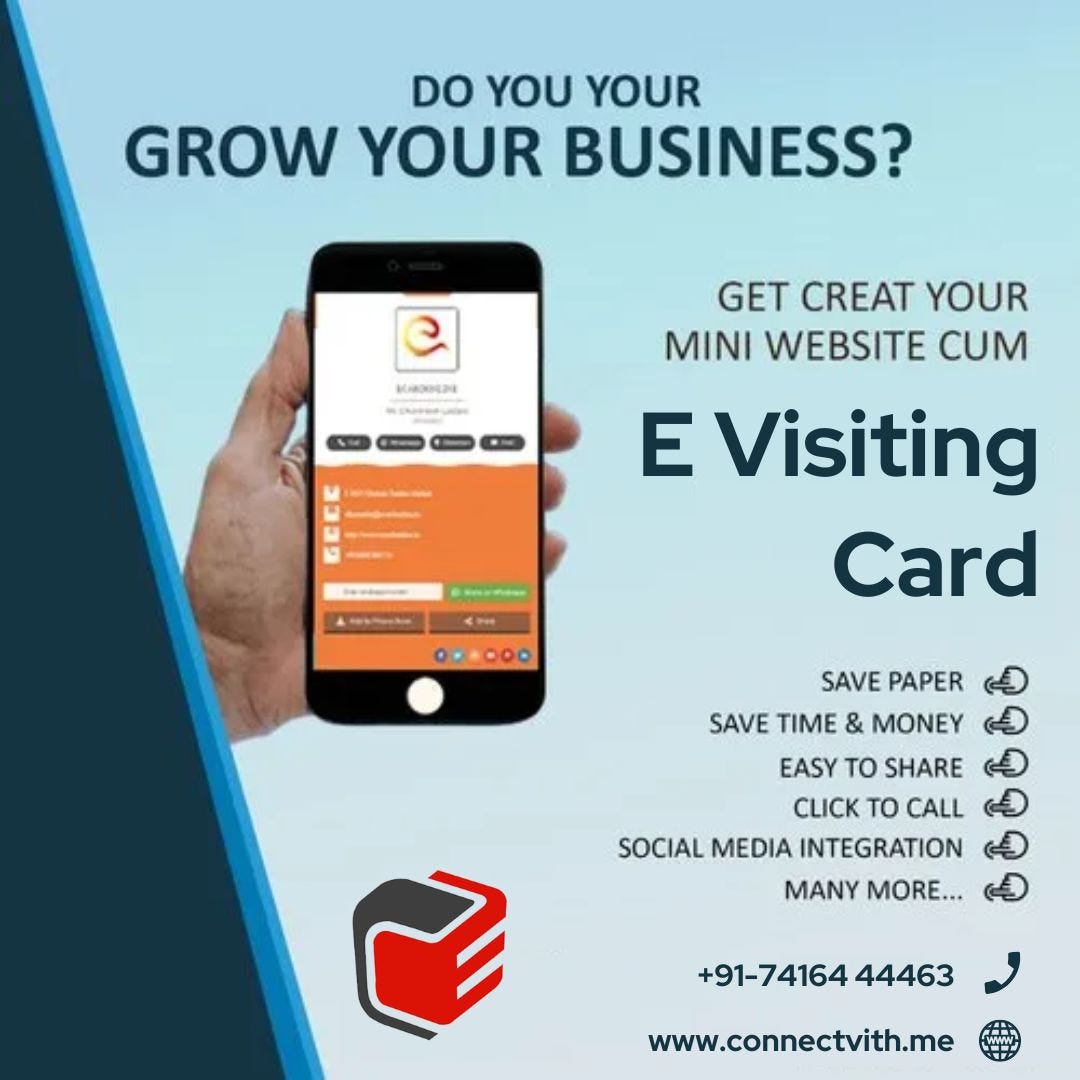 E Visiting Card — Start Creating Today at ConnectvithMe - ConnectVith ...