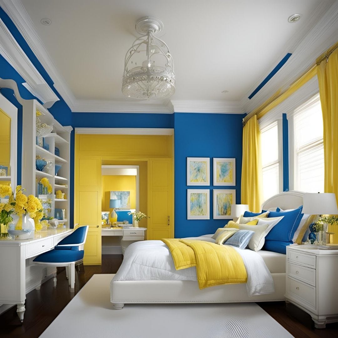 Creative Blue And Yellow Bedroom Walls Ideas for a Fresh and Vibrant ...