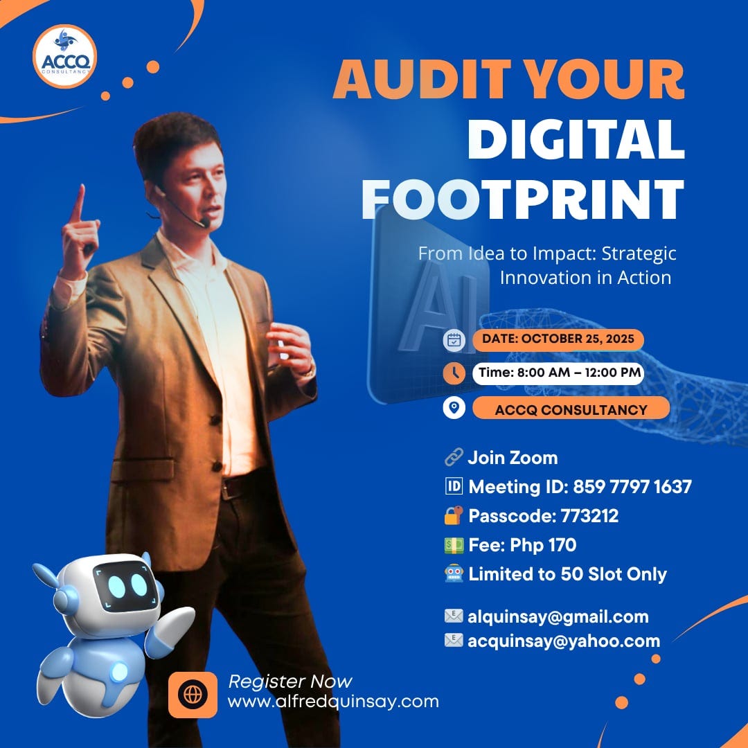 AUDIT YOUR DIGITAL FOOTPRINT! AI learns from data — including yours. Do ...