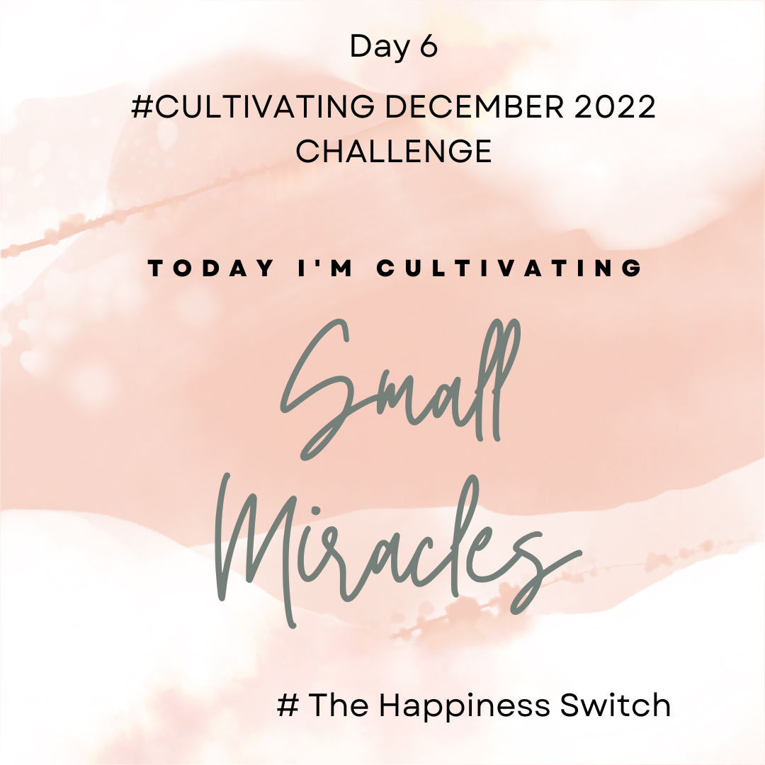 Today I Am Cultivating Small Miracles | by The Happiness Switch | Medium