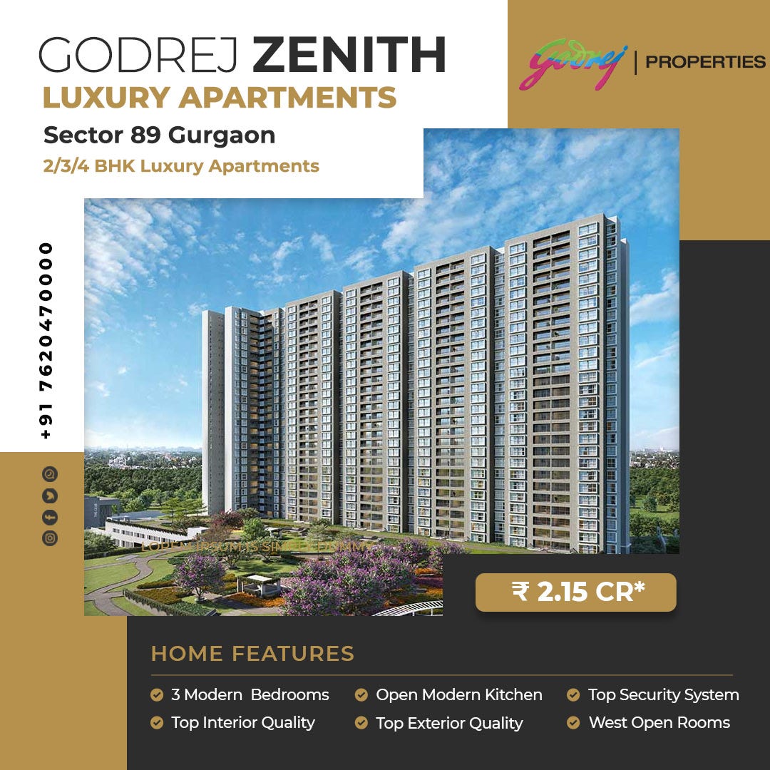 Godrej Zenith Luxury Apartments Sector 89 Gurgaon | by bptpprojects ...