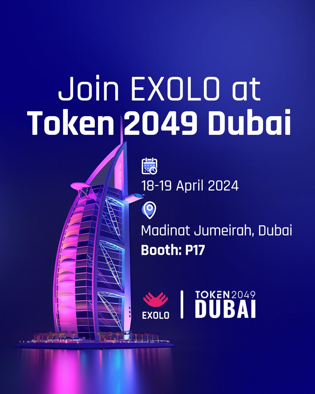 🌟 @Exolo_official We're thrilled to be at @token2049 ! 🚀 Come visit EXOLO at Booth P17 for ...
