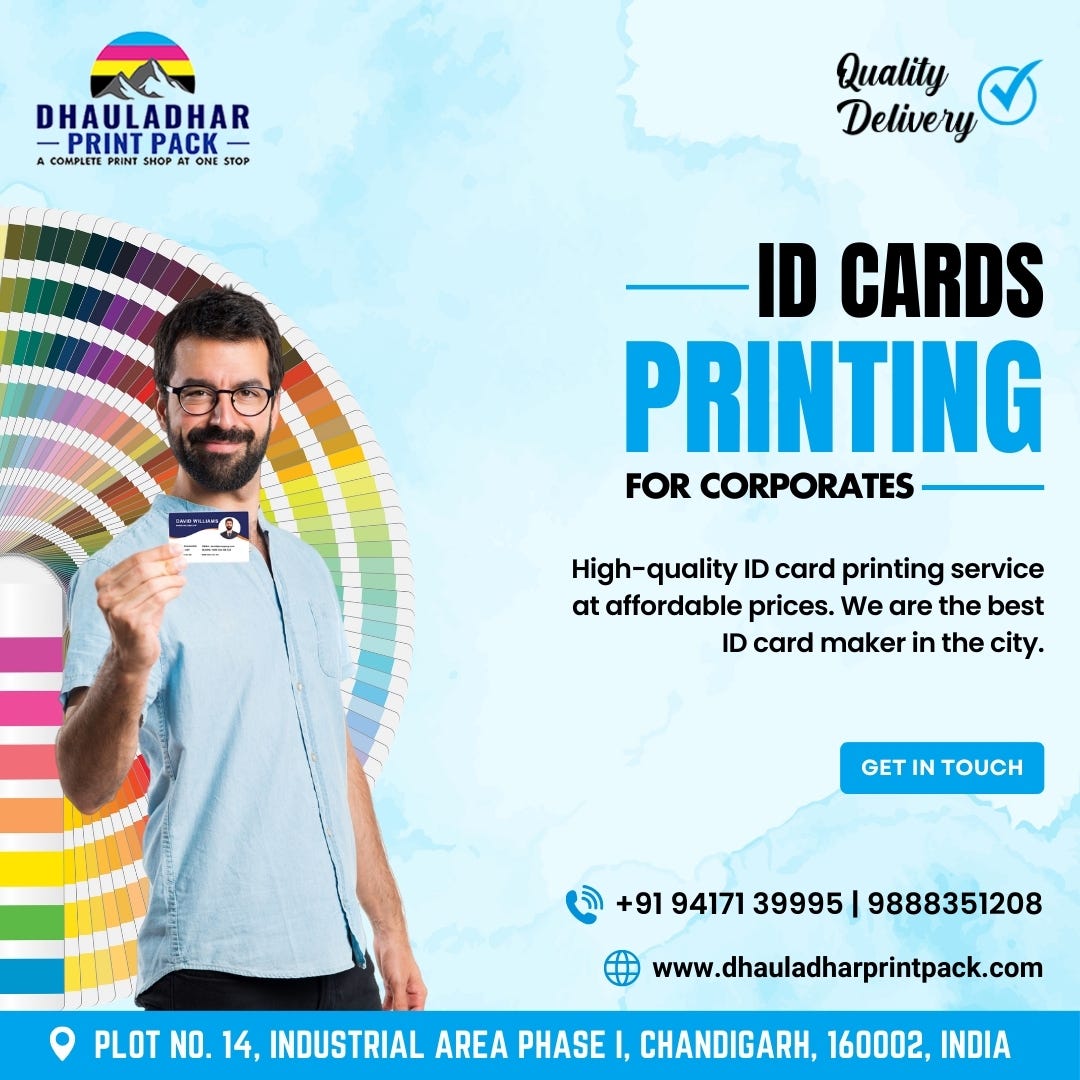 ID Card Printing in Punjab | Dhauladhar Print Pack | Secure ID Cards ...