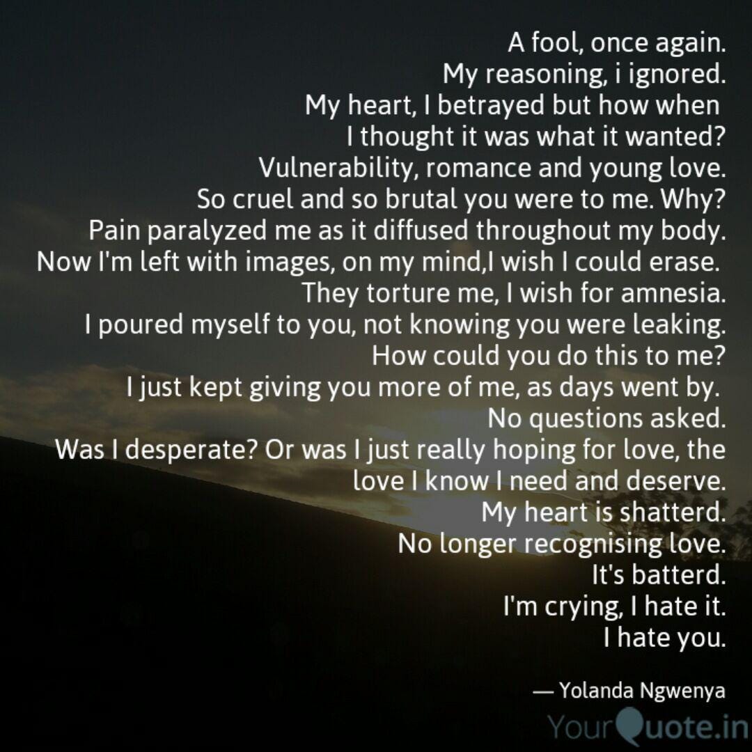 Being Deceived... You stabbed me a thousand of times and… | by Sana ...