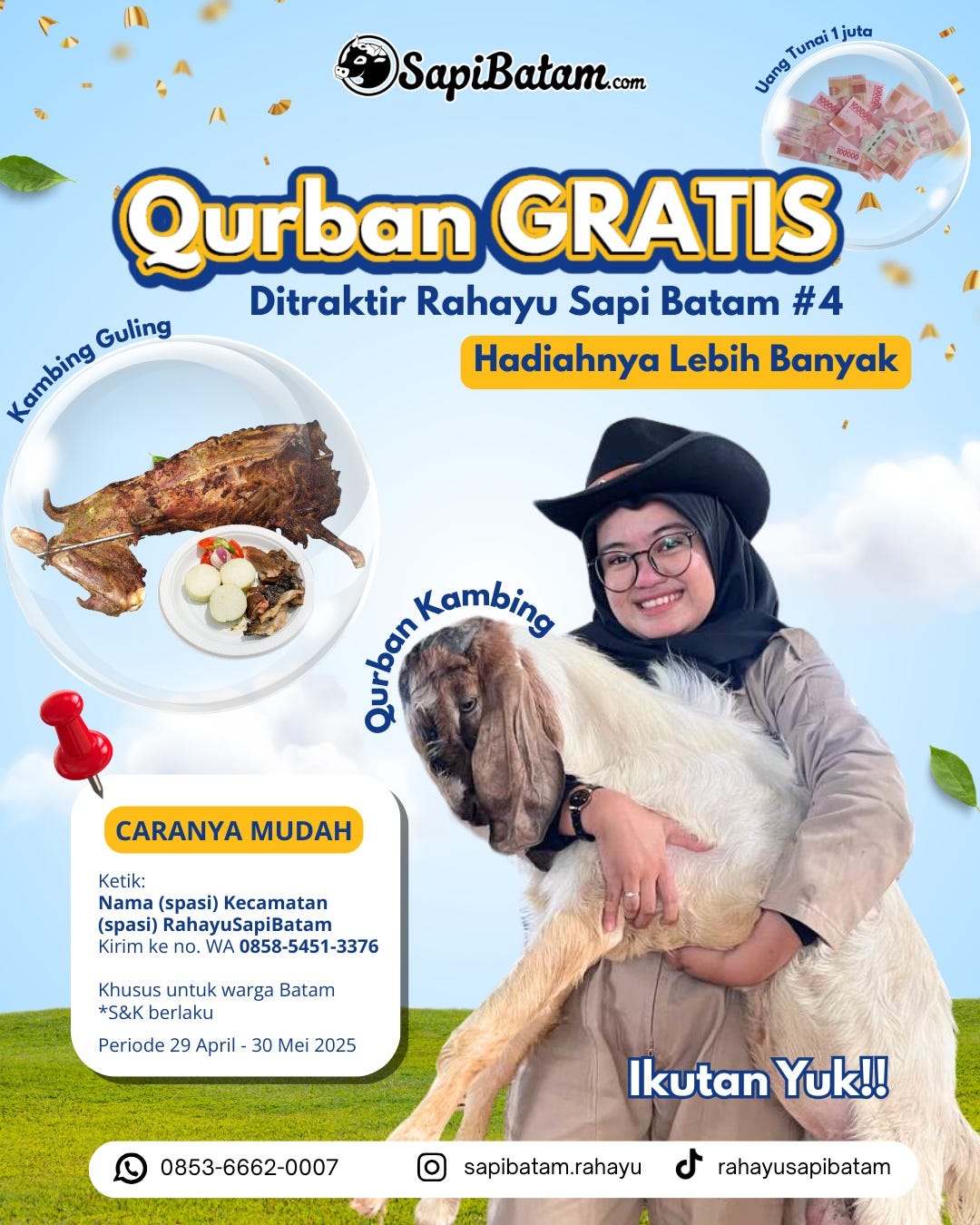 Selain Kambing, Masyarakat Batam juga akan mendapatkan Kambing Guling ...
