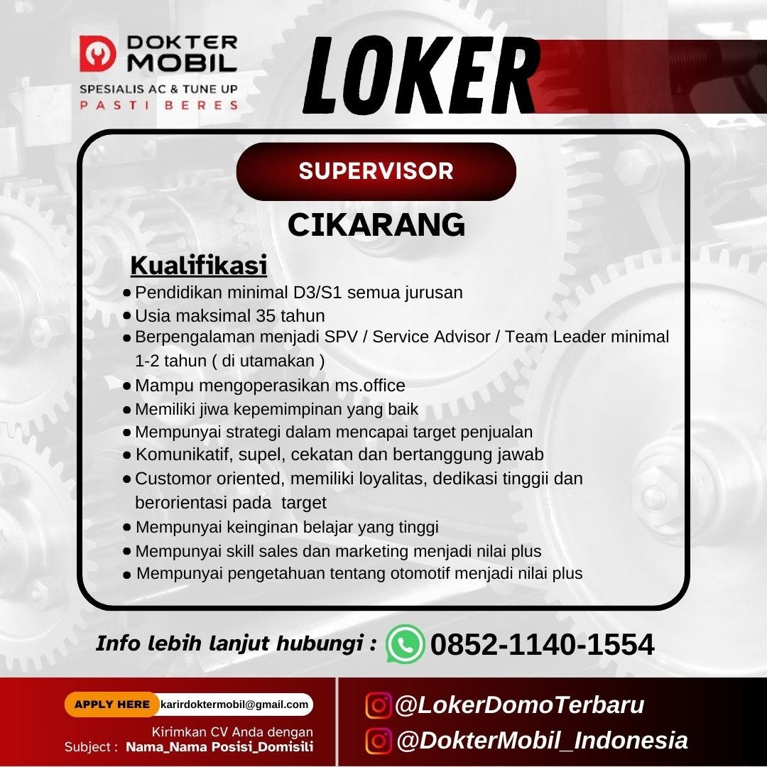 TERBARU!! Loker Lowongan Kerja Team Leader 2024 di Cikarang Bekasi 2024, WA 0852–1140–1554 by ...