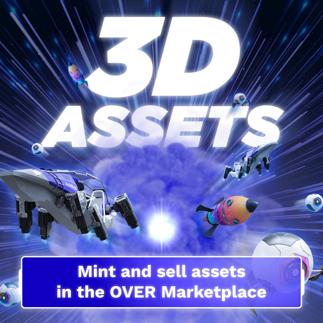 3D digital assets can now be minted and sold on the OVER Marketplace ...