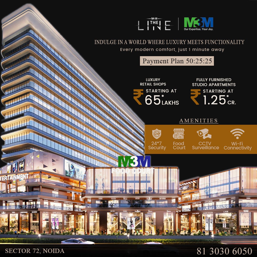 M3M The Line Sector 72: A Revolution in Studio Apartment Living | by ...