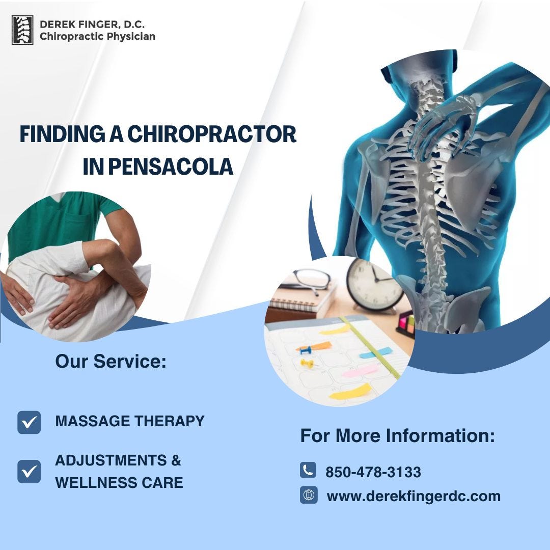 Derek Finger — Auto injury chiropractors Pensacola - DerekFinger - Medium